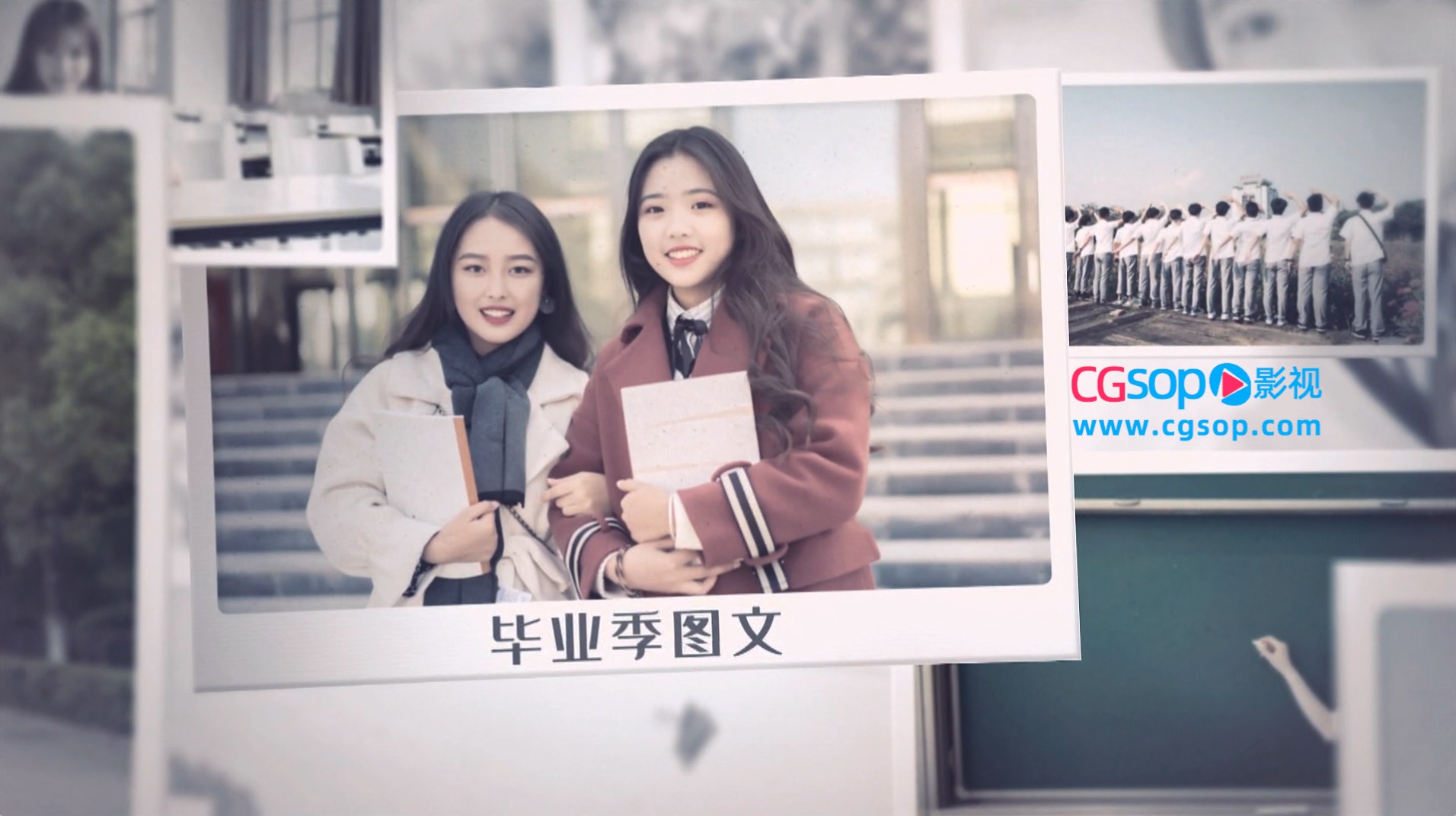 我们毕业了校园风图文AE模板 - 视频素材资源网 CGSOP.com